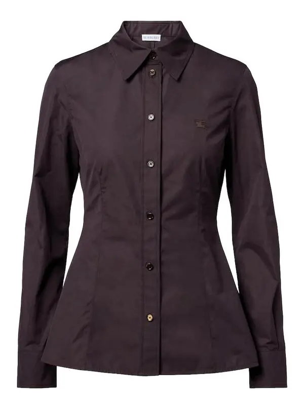 Burberry Eliza Cotton Poplin Shirt - Purple