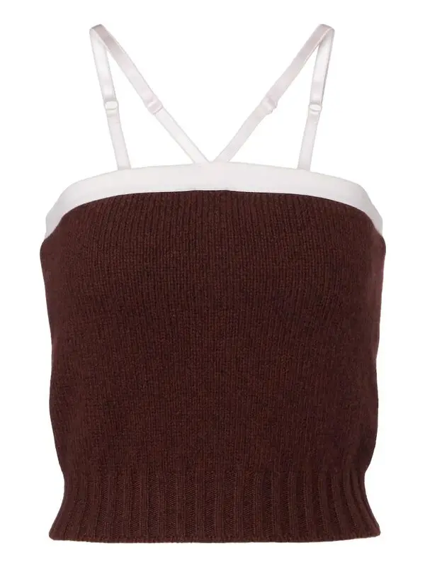 Prada Wool And Cashmere Top - Brown
