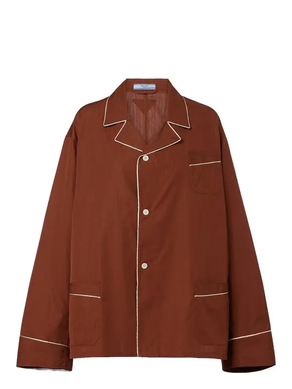 Prada Oversized Cotton Shirt - Brown