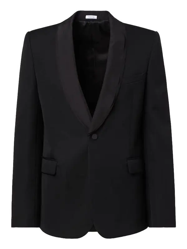 Alexander McQueen Virgin Wool Tuxedo Jacket - Black