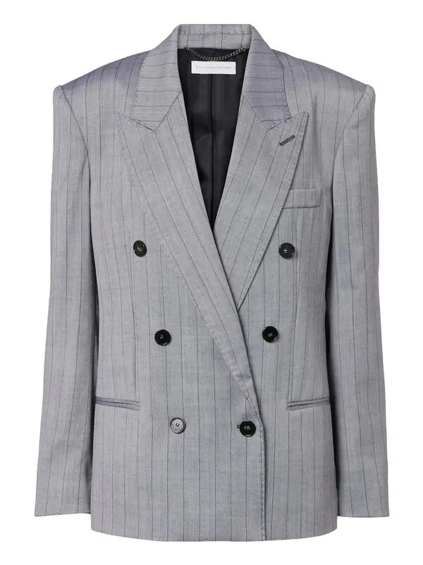 Stella McCartney Double-breasted Wool Blazer - Grey