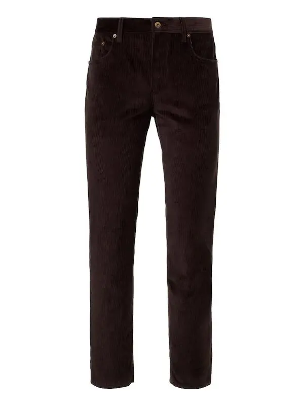 Burberry Cotton Corduroy Slim Pants - Brown