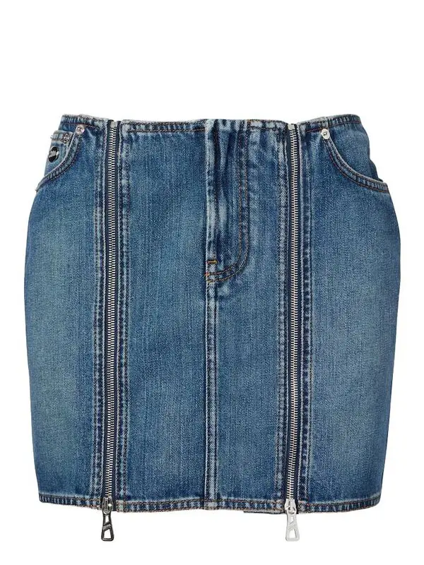 Jean Paul Gaultier Denim Miniskirt - Blue