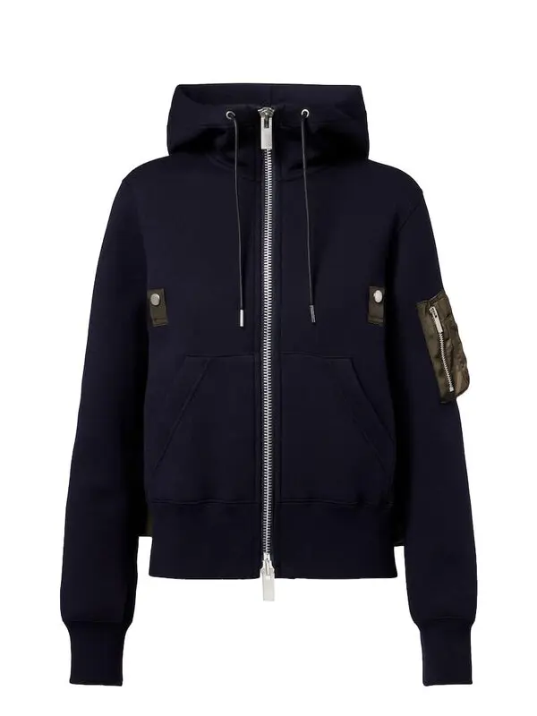 Sacai Paneled Hoodie - Blue