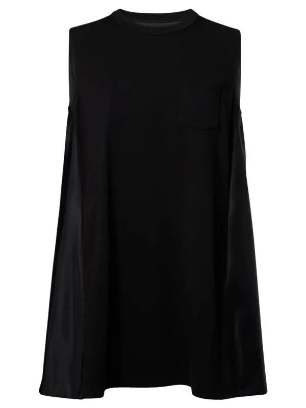Sacai Paneled Mini Dress - Black