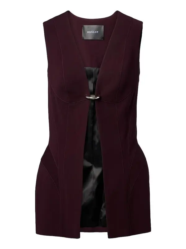 MUGLER Padded Vest - Purple