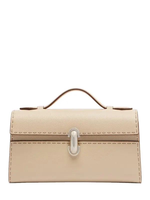 Savette Symmetry Leather Tote Bag - Beige
