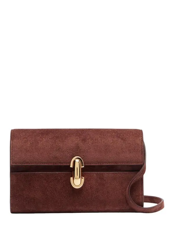 Savette Symmetry Mini Suede Shoulder Bag - Brown