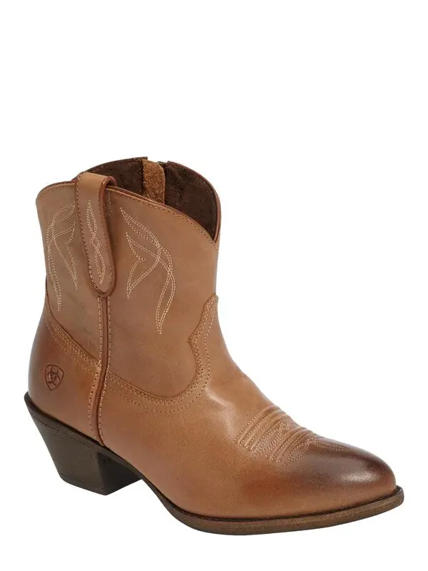 Ariat Darlin Short Western Boot - Burnt Sugar Leather