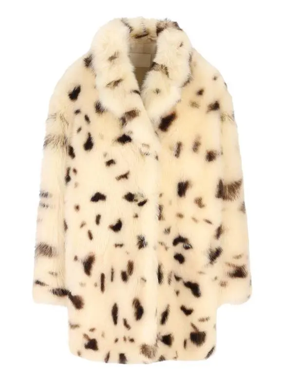 Prada Shearling Wrap Coat - White