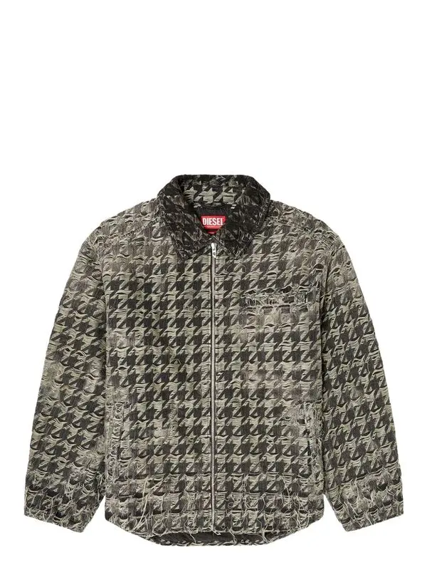 Diesel Houndstooth Jacket - Black
