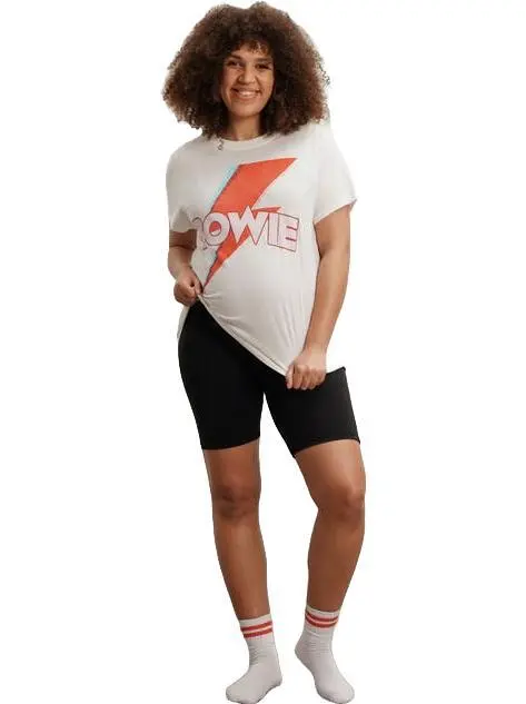 NOM MATERNITY The Groove Bowie Graphic Maternity Tee - White