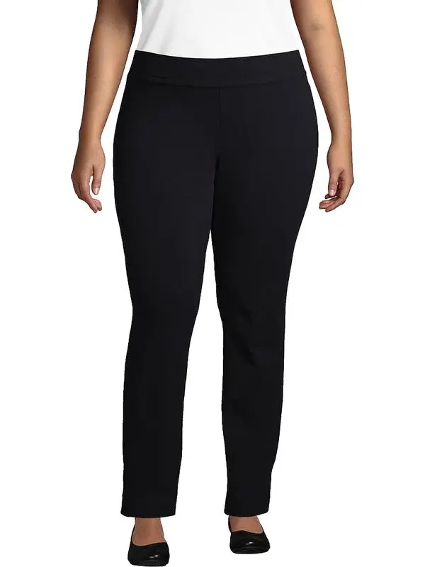 LANDS' END Starfish Mid Rise Slim Leg Pants - Black