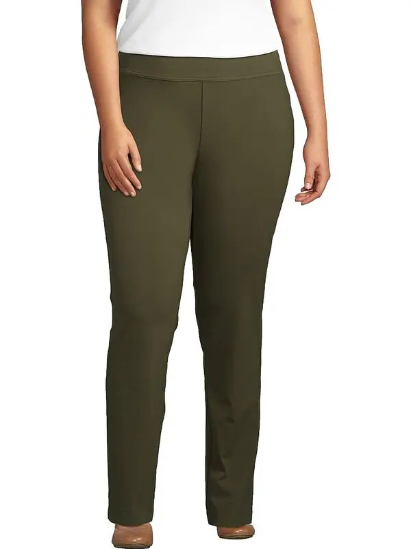 LANDS' END Starfish Mid Rise Slim Leg Pants - Forest Moss