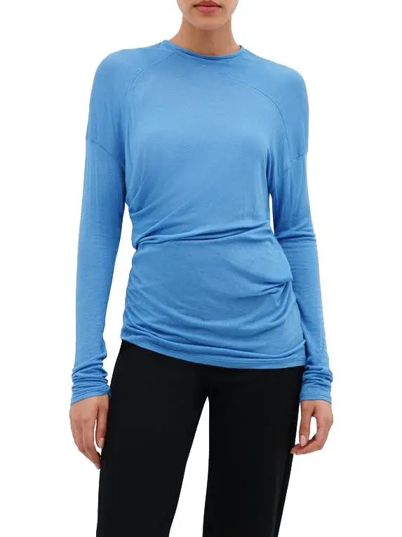 MARCELLA Sydney Gathered Top - Sky Blue