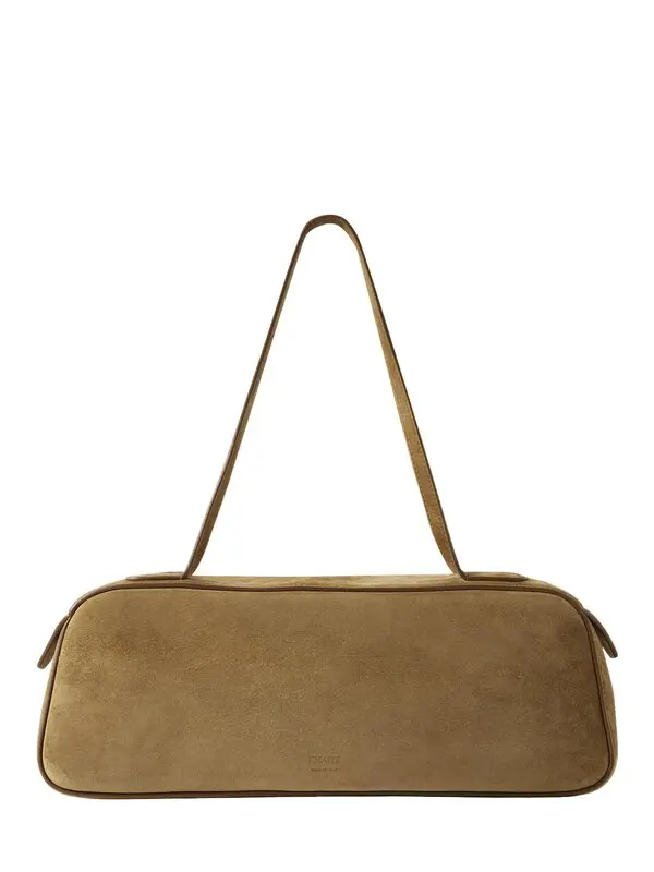 Khaite Simona Suede Shoulder Bag - Neutrals