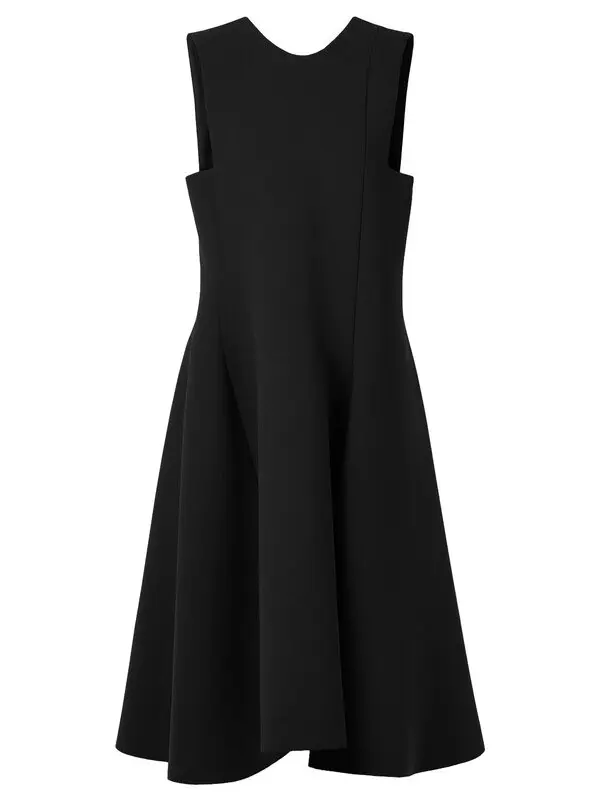 Khaite Medow Crepe Midi Dress - Black