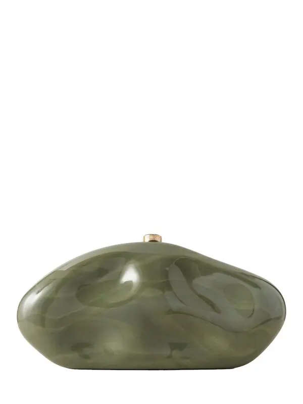 Cult Gaia Caldera Acrylic Clutch - Green