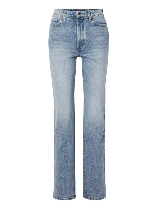 Khaite Danielle High-rise Straight-leg Jeans - Blue