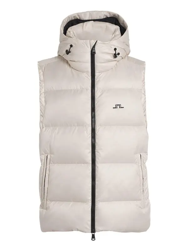 J. Lindeberg Down Hooded Gilet - Beige