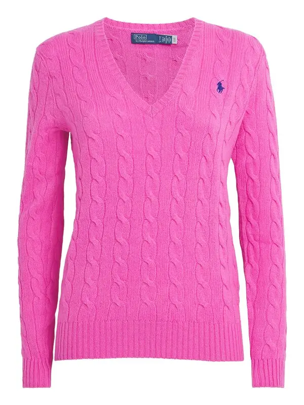 Ralph Lauren Cotton V-neck Sweater - Pink