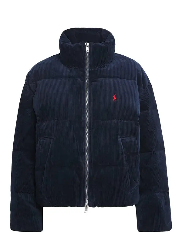 Ralph Lauren Stretch-cotton Corduroy Puffer Jacket - Navy