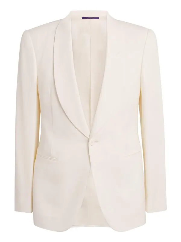 Ralph Lauren Purple Label Wool Gregory Dinner Jacket - Ivory