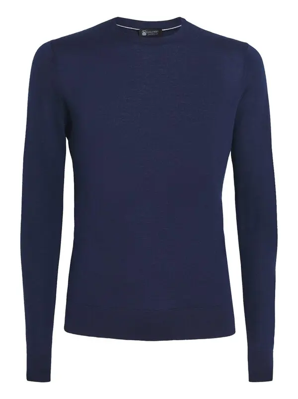 Colombo Cashmere Crew-neck Sweater - Blue