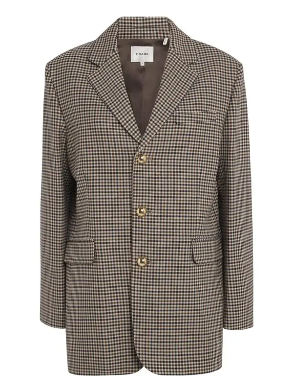 FRAME The Houndstooth Blazer - Navy