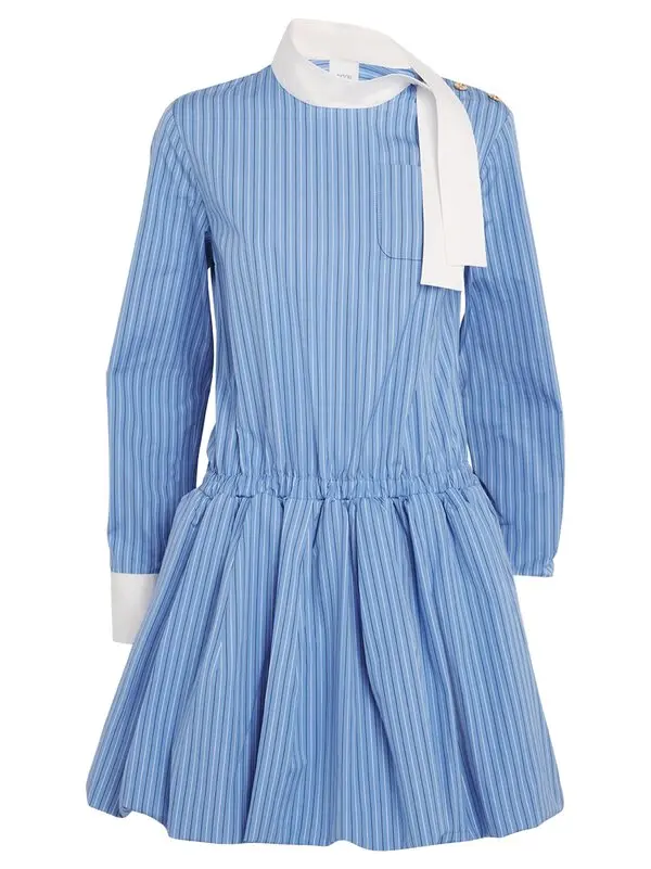 Patou Bloomer Mini Shirt Dress - Blue