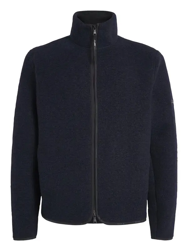 J. Lindeberg Wool-blend Fleece Jacket - Navy