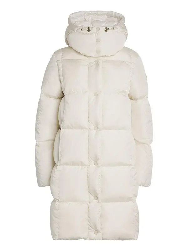 Moncler Water-repellent Long Down Coat - Ivory