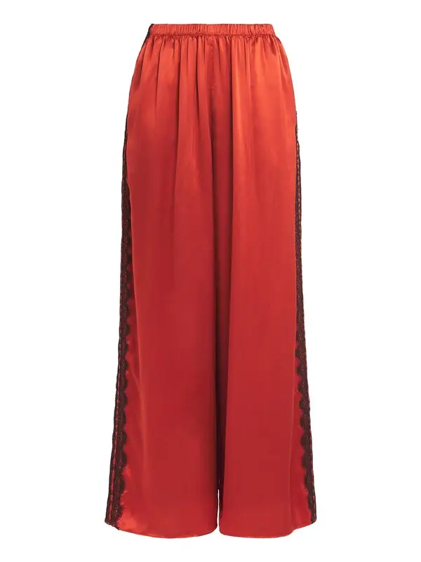 TORLOWEI Silk Patsy Trousers - Orange