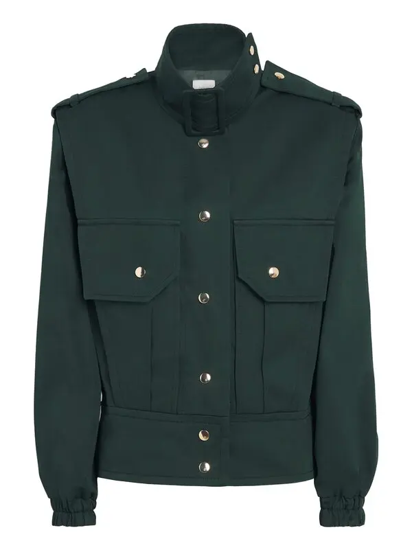 Patou Belted Blouson Jacket - Green
