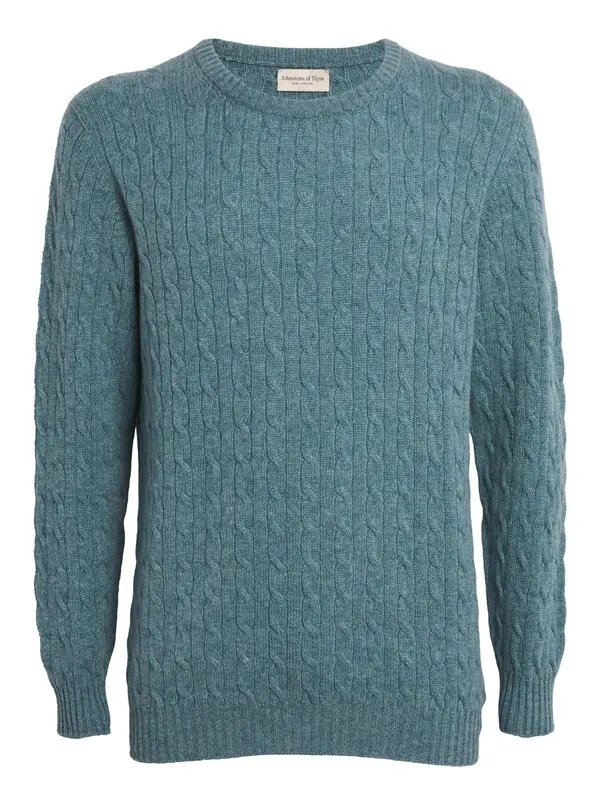 Johnstons Of Elgin Cashmere Cable-knit Sweater - Green