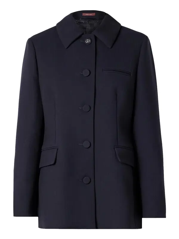 Gucci Wool-crepe Jacket - Blue