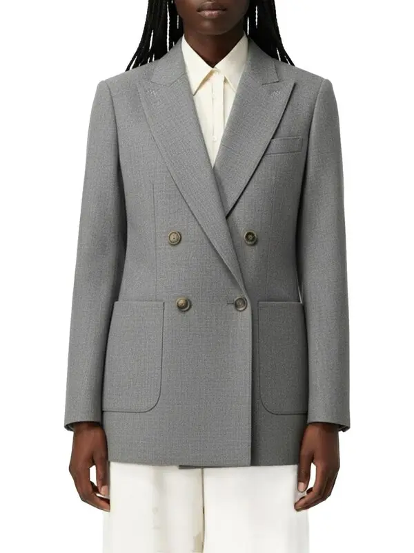 Max Mara Double-breasted Jacket - Grey