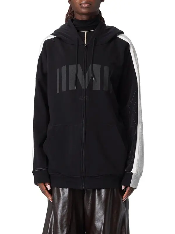 MAISON MARGIELA Black Zip-up Hoodie - Multicolor
