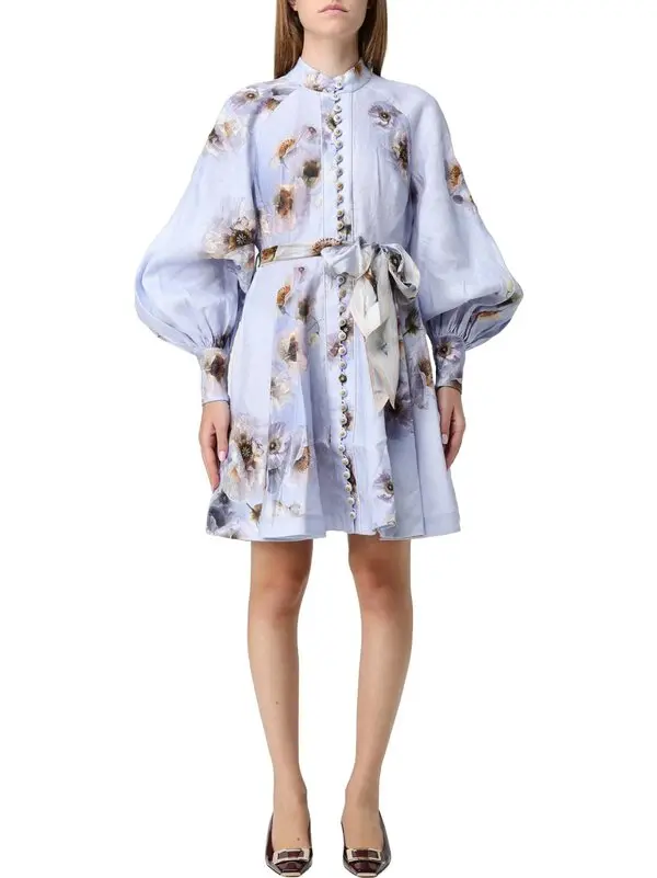 Zimmermann Printed Mini Dress - Lilac