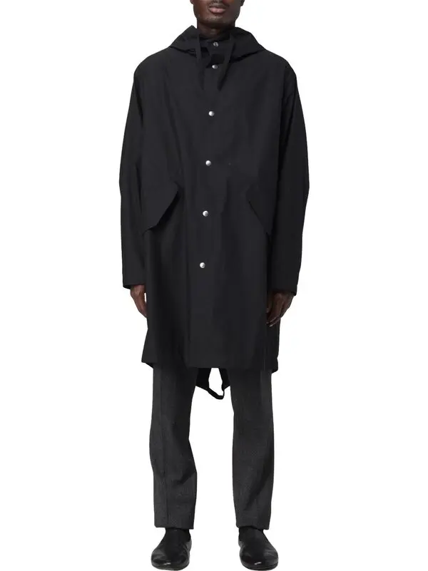 JIL SANDER Hooded Coat - Black
