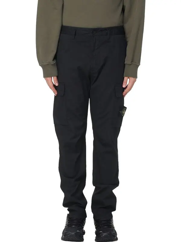 Stone Island Straight Leg Pants - Black