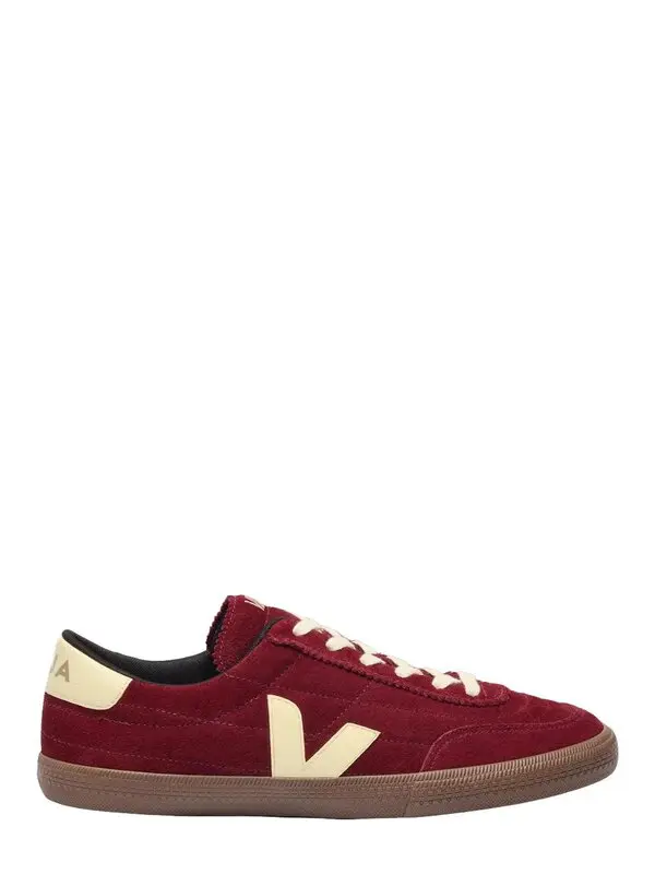 VEJA Panenka Quilted Suede Sneakers With Contrast Logo - Red