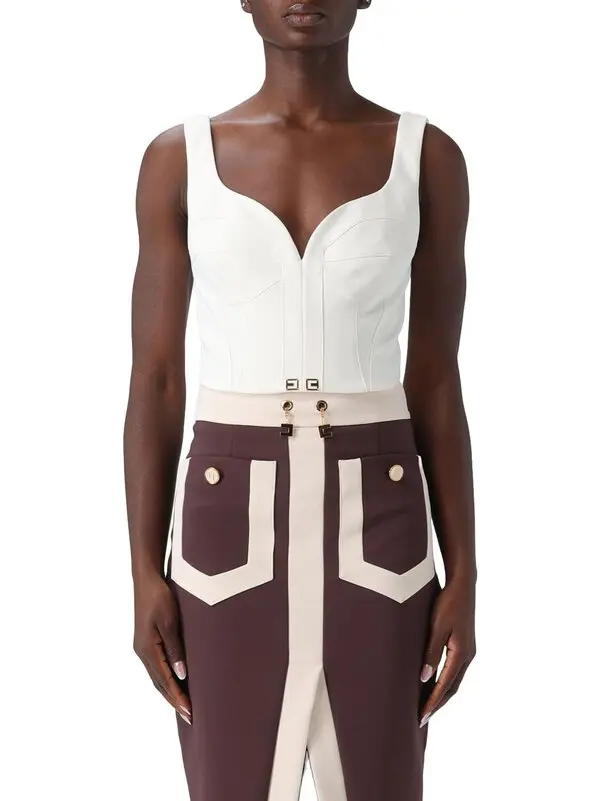 Elisabetta Franchi Top - Ivory
