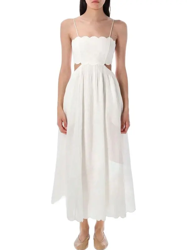 Zimmermann Scalloped Dress - White