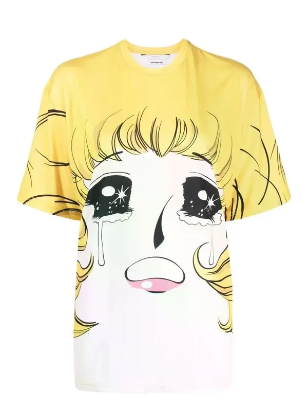 PUSHBUTTON Graphic-print T-shirt Dress - Yellow