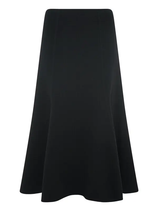 Gabriela Hearst Patterson Skirt Double Face Recycled Cashmere - Black
