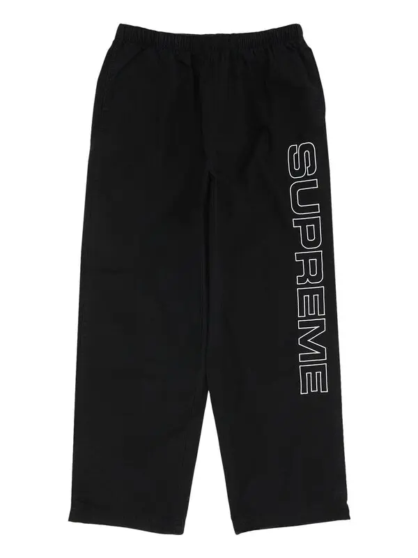 Supreme Spellout Embroidered Ripstop Track Pant - Black