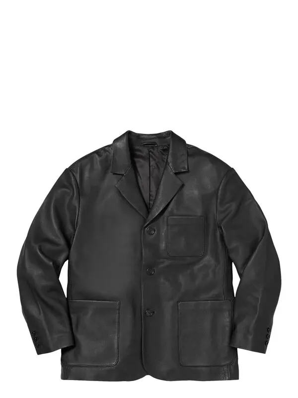 Supreme Leather Blazer - Black