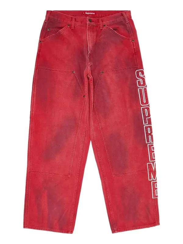 Supreme Reflective Double Knee Pant - Red