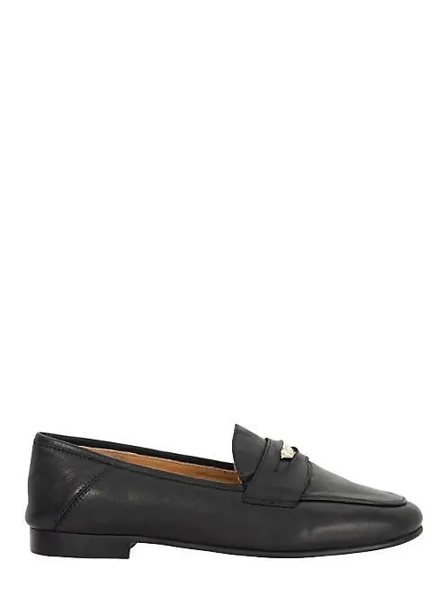 DUNE Leather Loafers - Black Leather